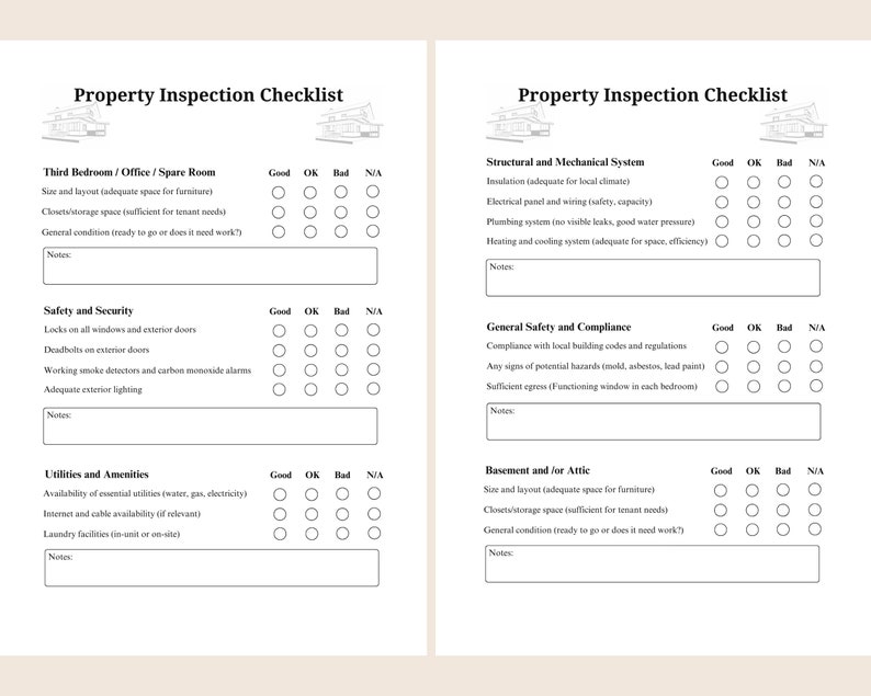 Home Buyer Property Inspection Checklist, Fillable & Printable PDF ...