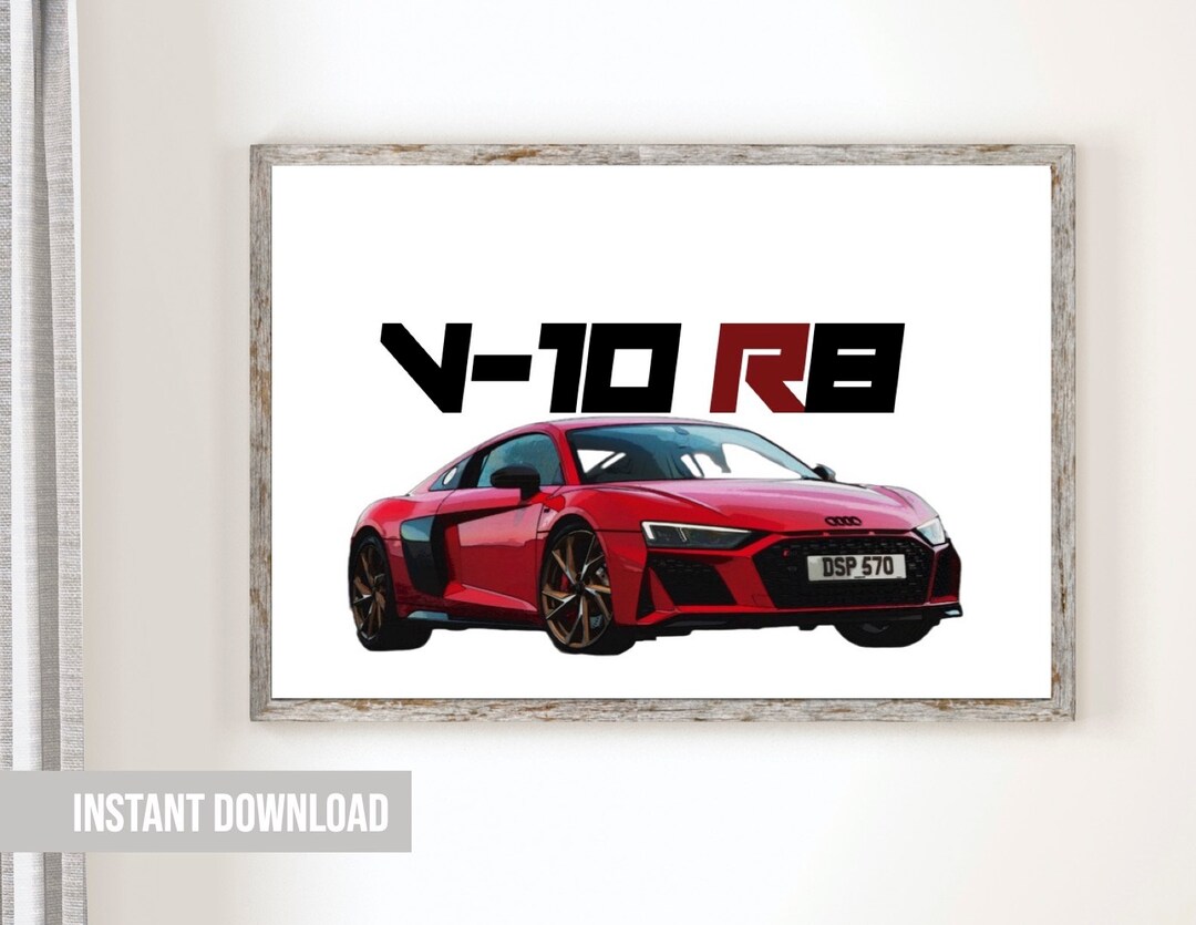 Car Wall Art Audi Wall Art Audi R8 Wall Art R8 Wall Art - Etsy
