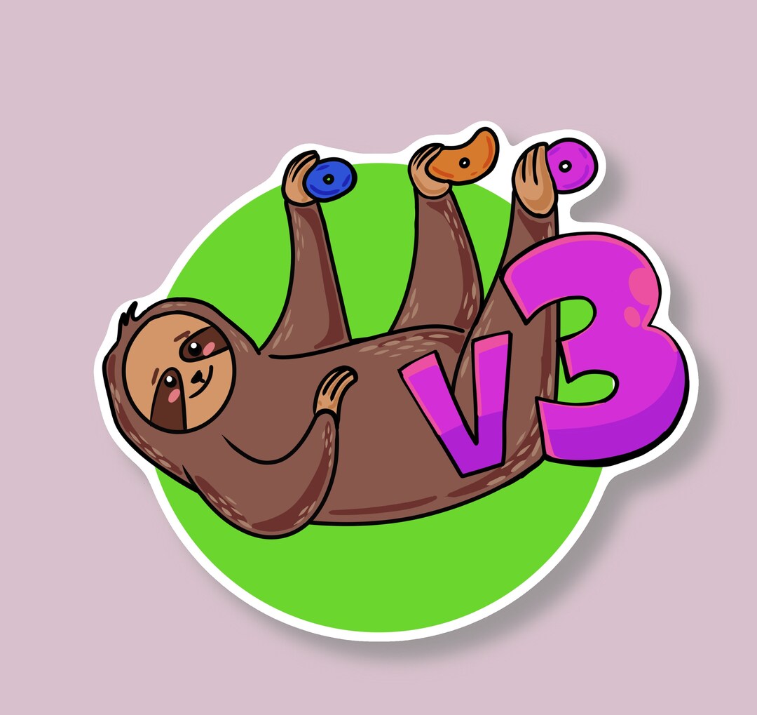 V3 Rock Climbing Stickers // Climbing Badge for Laptops, Phones ...