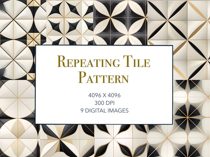 White Tile Digital Art Paper | 9 Seamless Prints, Home Design, Interior ...