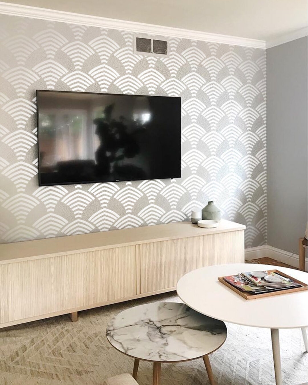 Hero Wall Art Stencil - Better Than Wallpaper - Easy DIY Wall Decor ...