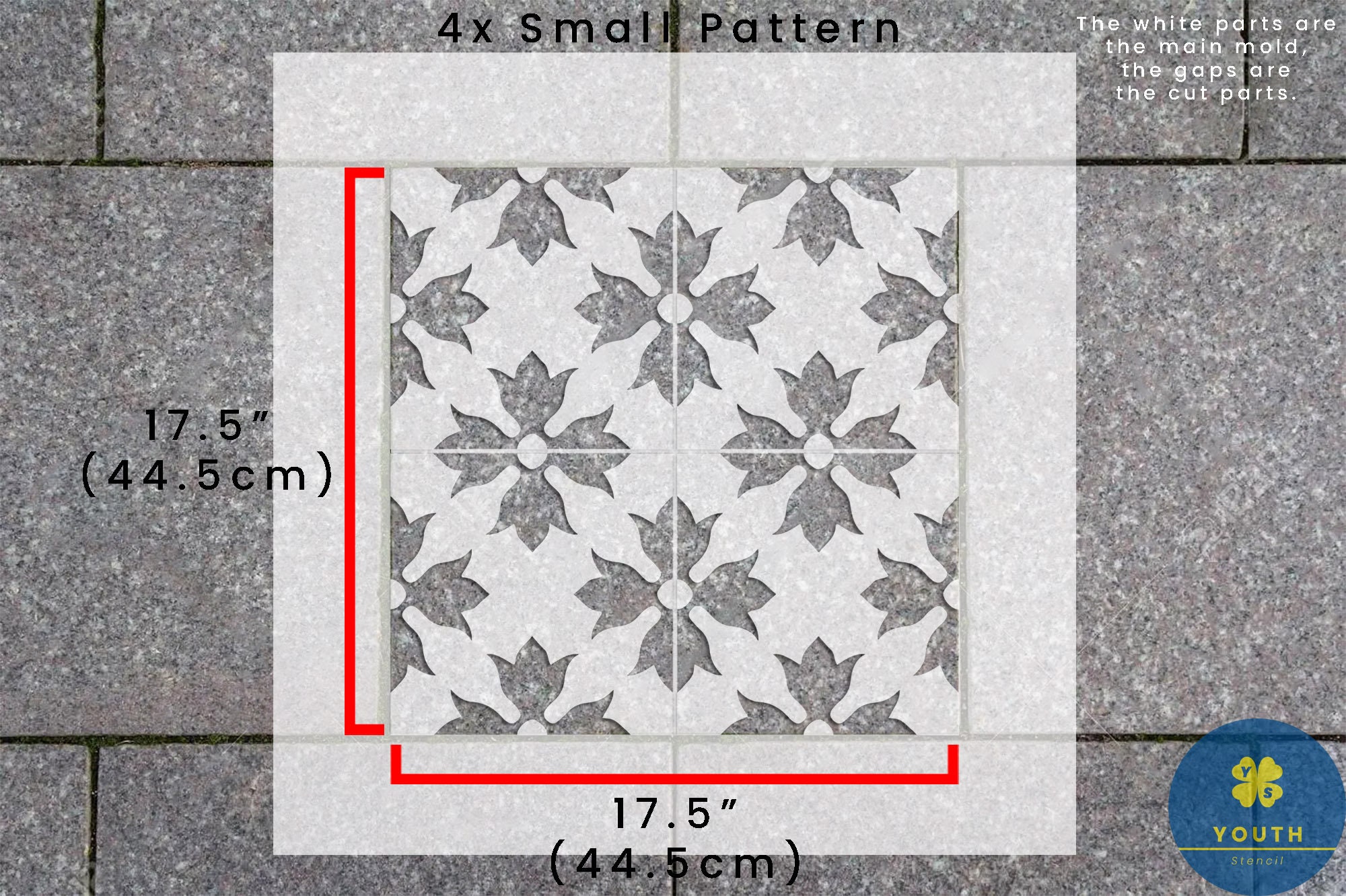 Angelina Tile Stencil Cost Effective Alternative to Tile Renovation DIY ...