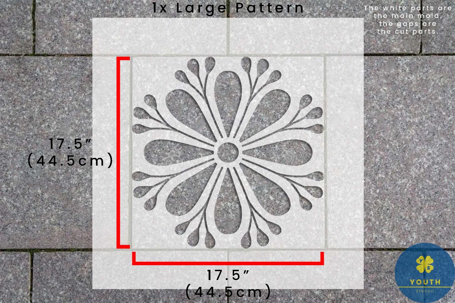 Seilenos Tile Stencil - Cement Tile Stencils for Painting Tile-easy and ...