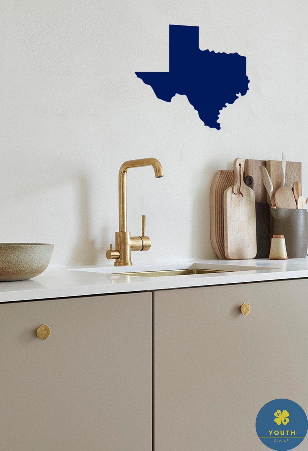 Texas Stencil for Easy Wall Decor Stencil - Texas Outline Stencil for ...