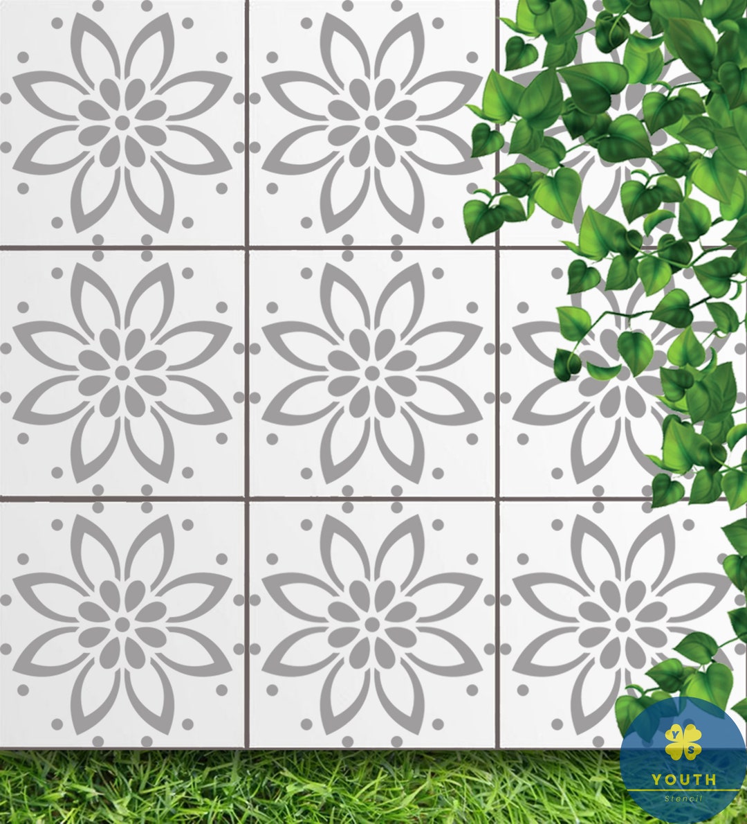 Heros Tile Stencil-diy Tile for Walls and Floors-easy and Quick Tile ...
