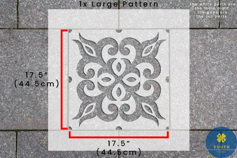 Rhoxane Tile Stencil-diy Cement Tile for Walls and Floors-diy Home ...