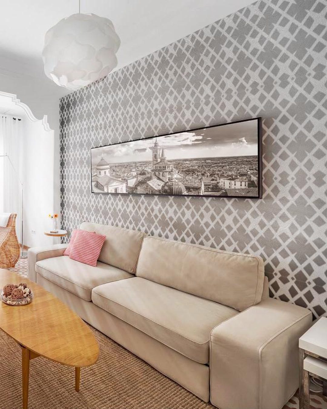 Hermes Wall Art Stencil - Accent Wall Designs - Custom Wall Decal ...