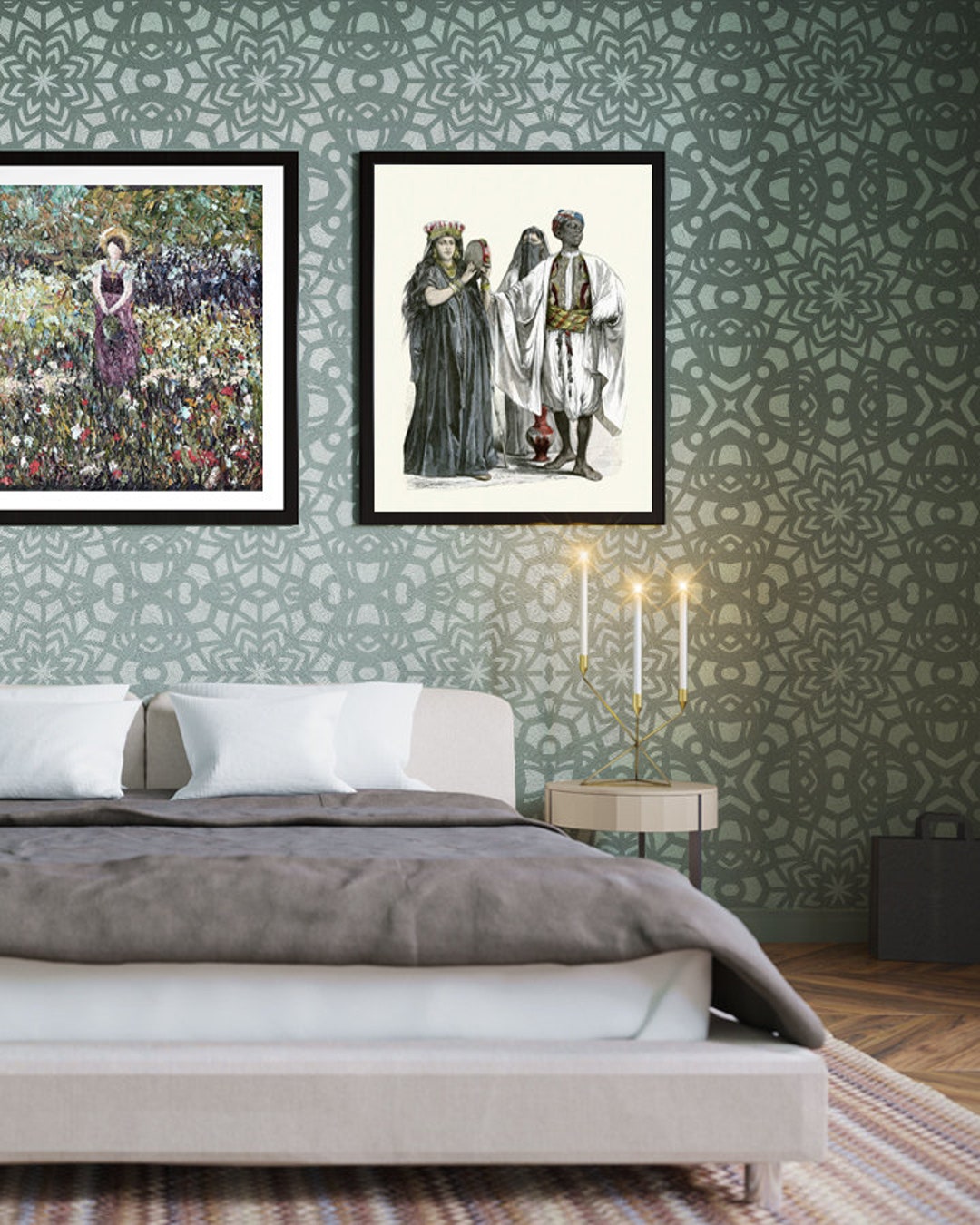 Evadne Wall Art Stencil-easy DIY Wall Decor With Stencils-large ...