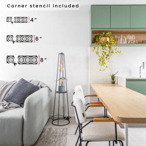 Cormac Border Stencil-moroccan Geometric Tile Border Stencil-reusable ...