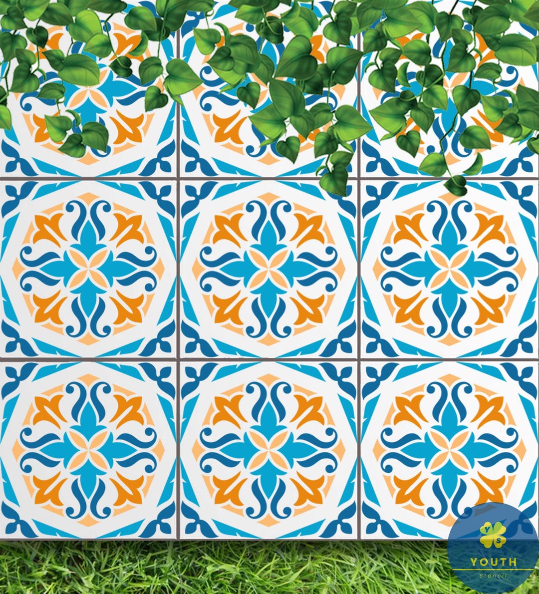 Andreas Tile Stencil-cost Effective Alternative to Floor Renovation-diy ...