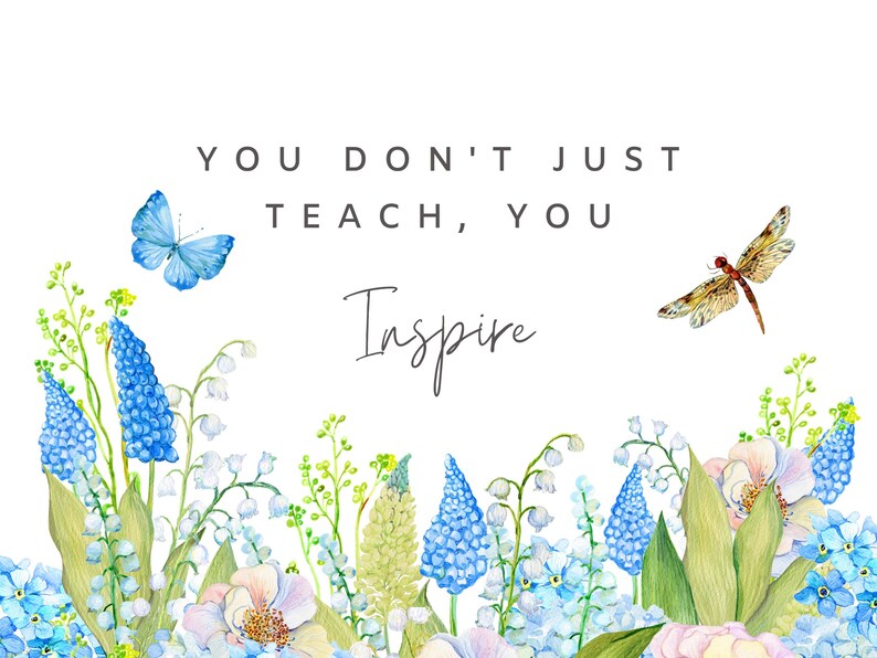 PRINTABLE TEACHER CARD - Etsy