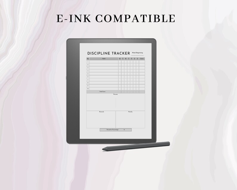 Pastel Discipline Habit Tracker for Accountability and Achieving Peak ...