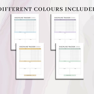 Pastel Discipline Habit Tracker for Accountability and Achieving Peak ...