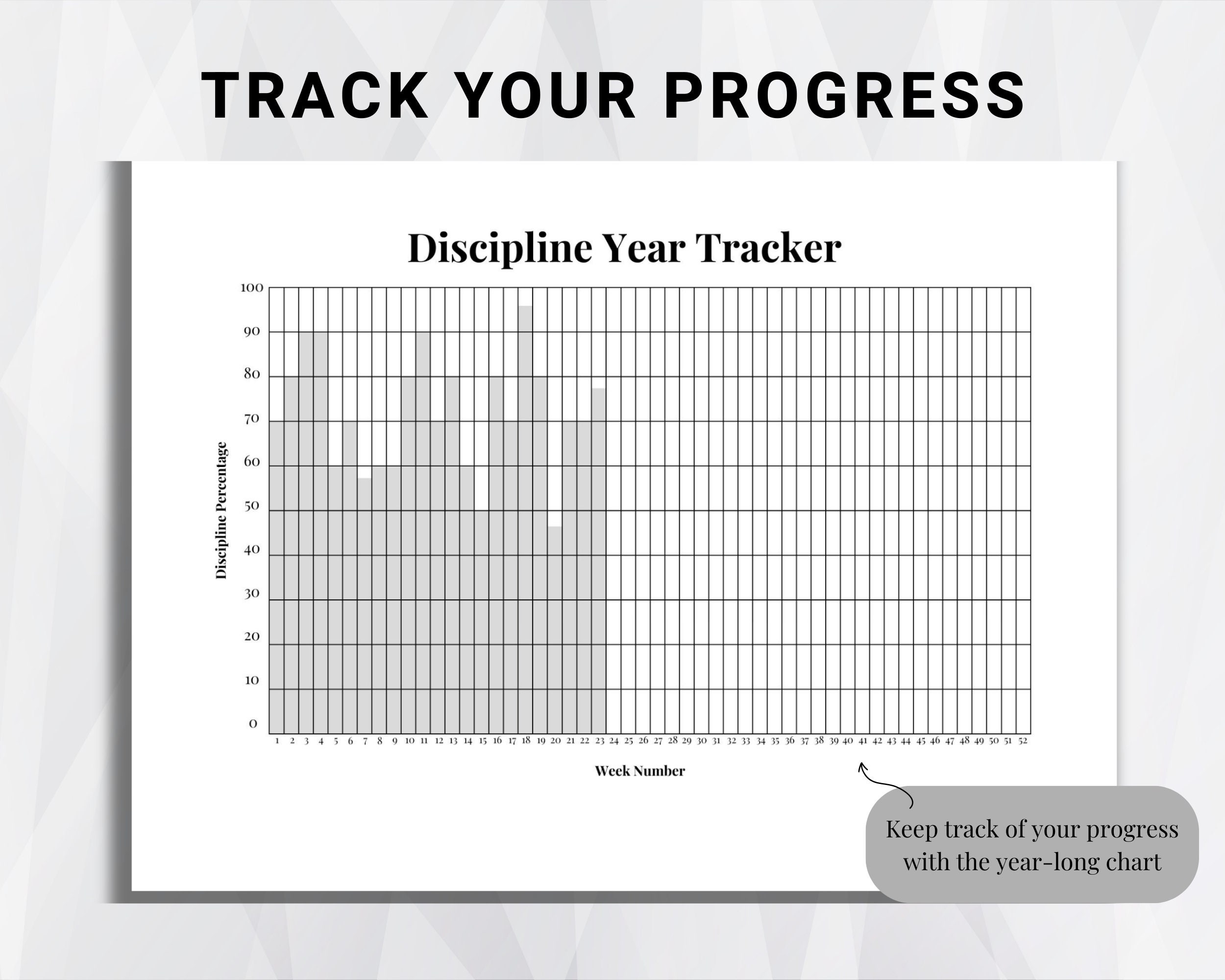 Minimalist Discipline Habit Tracker for Accountability and Achieving ...