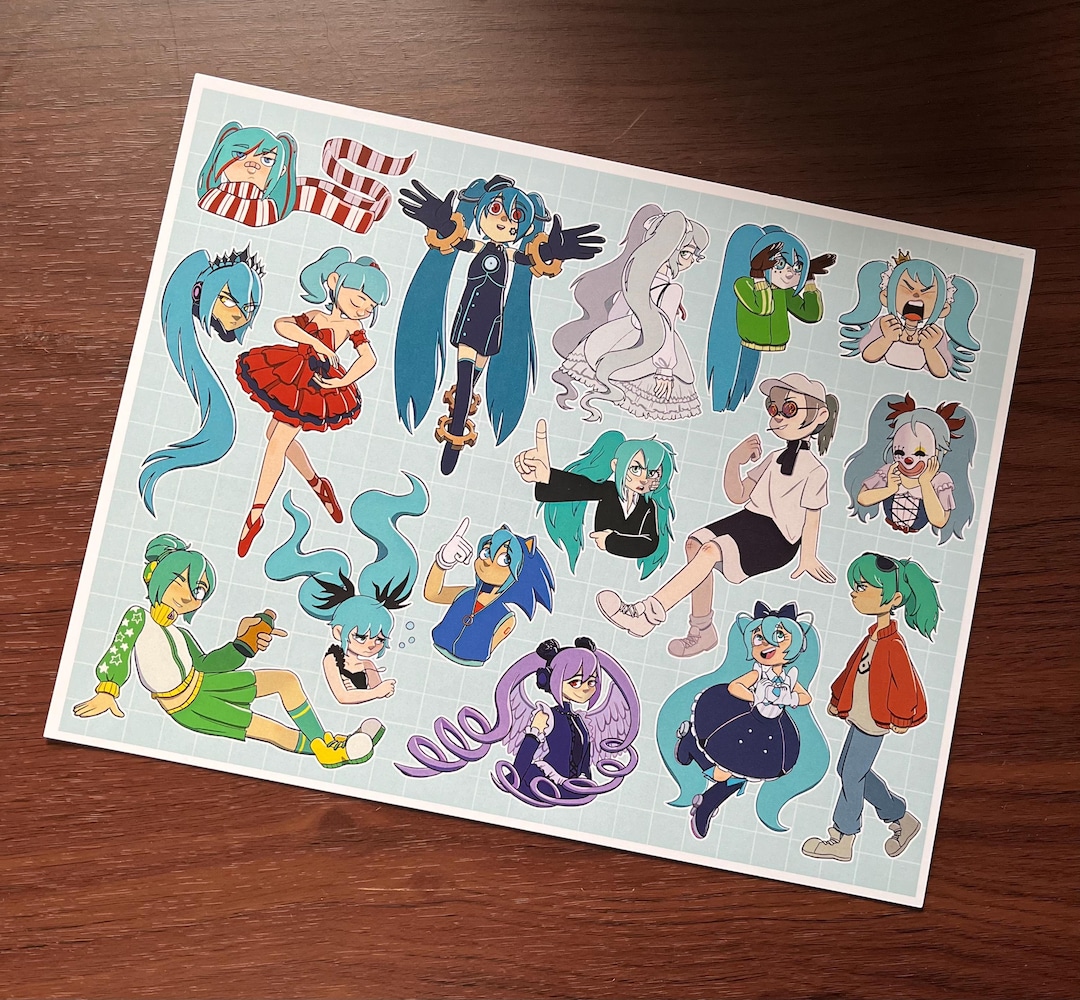 11x8.5 Miku Print - Etsy