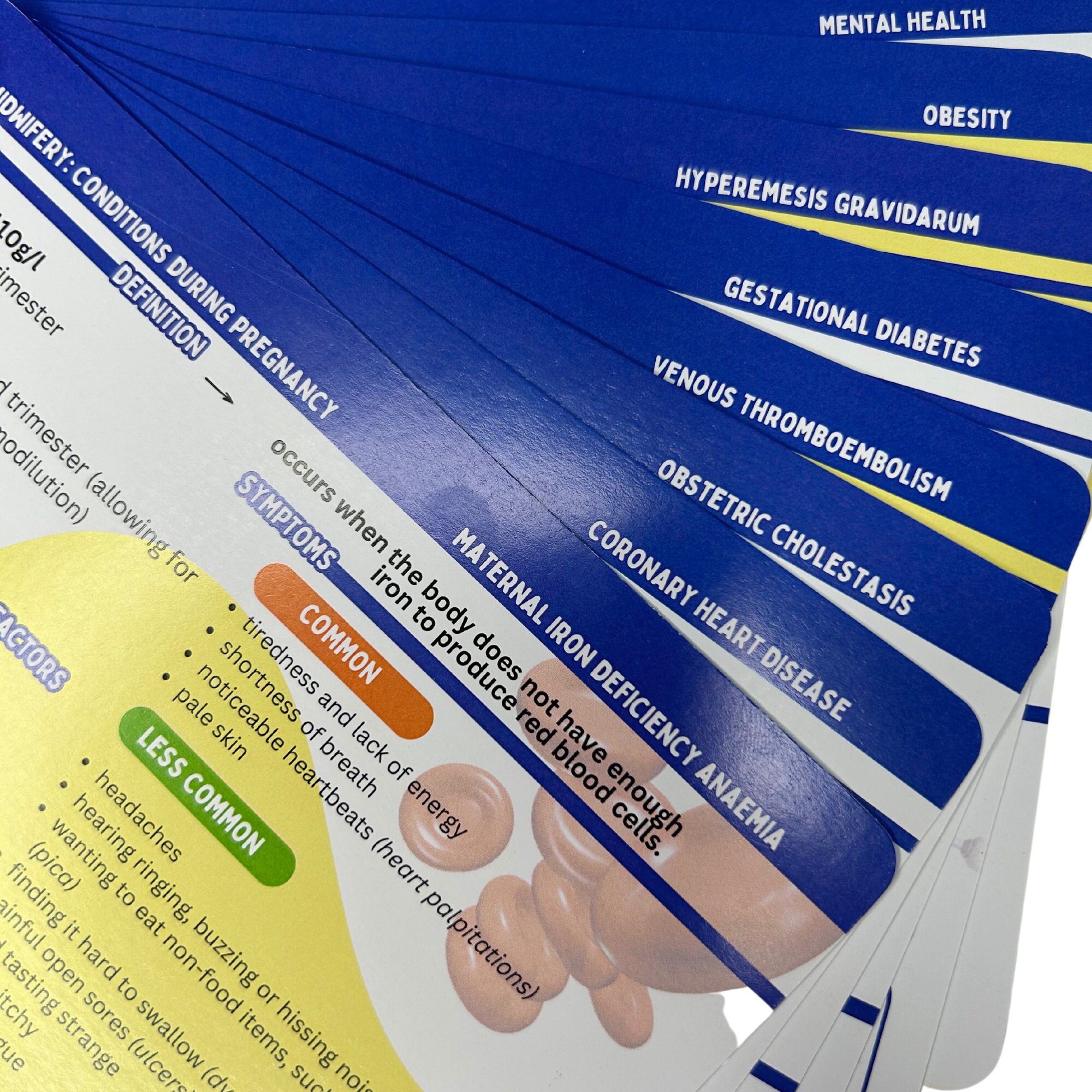 Student Midwife Pocket Flash Cards for Midwifery Maternal Conditions ...