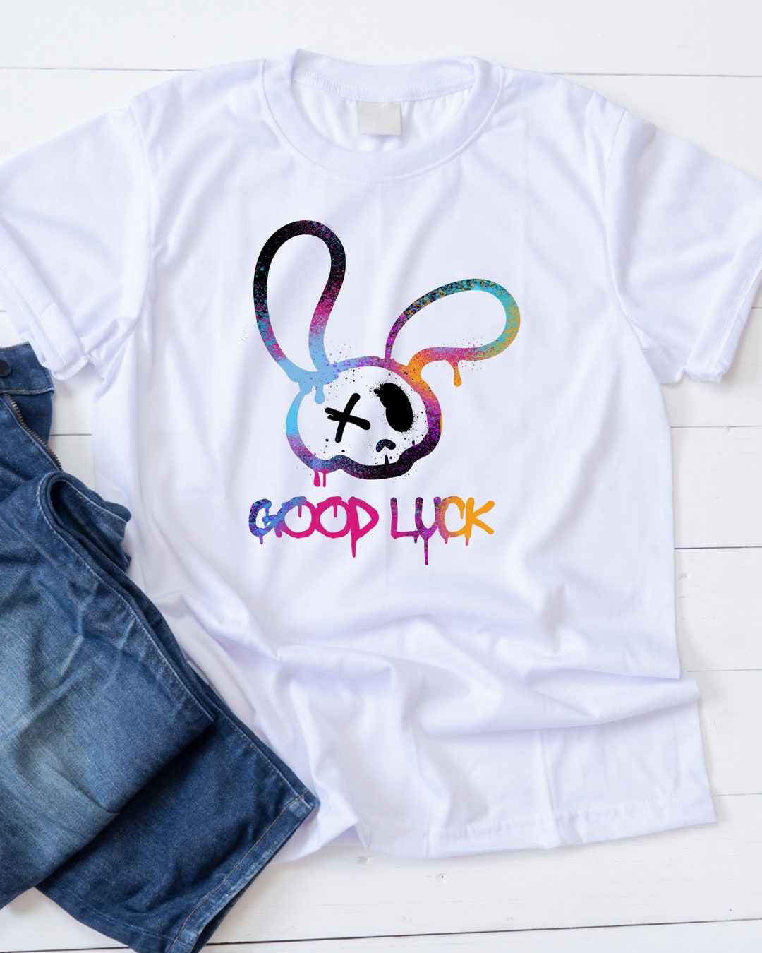 Rabbit Shirt, Cool Rabbit Shirt, Good Luck Rabbit Shirt - Etsy