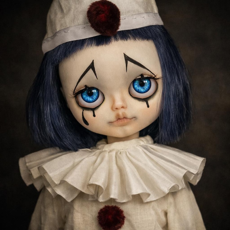OOAK Blythe Art Doll Pierrot Character, Silent Theatre Series ...