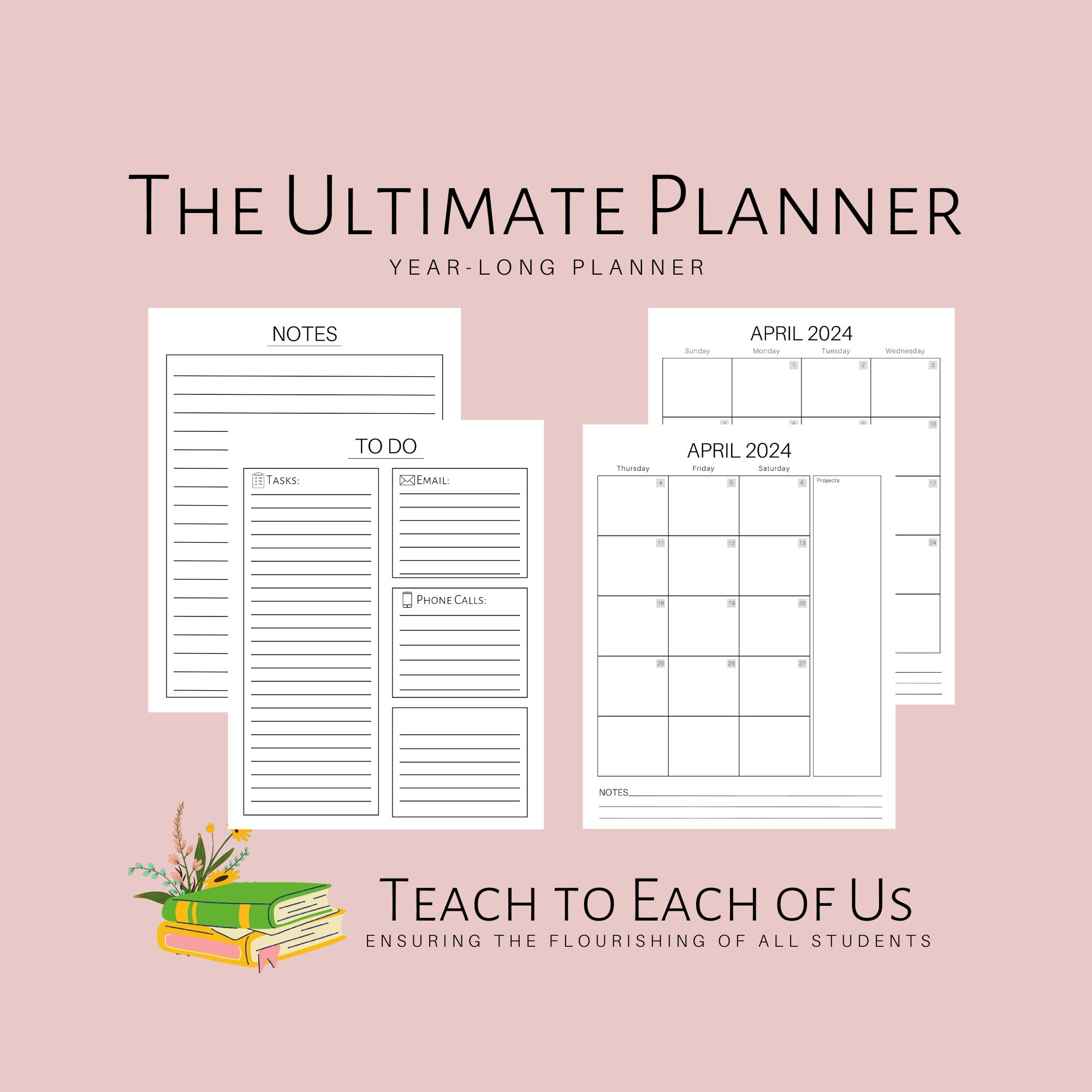 Teacher or Principal Printable Planner - Etsy
