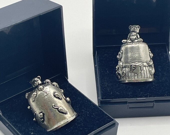 Vintage Pewter Thimble, Cat and Mice, Teddy Bears Design - Etsy