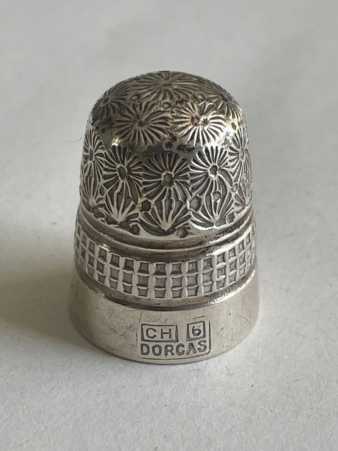 Vintage Thimble, Marked CH 6 Dorcas, Gifts for Sewers, Embroidery Gifts ...