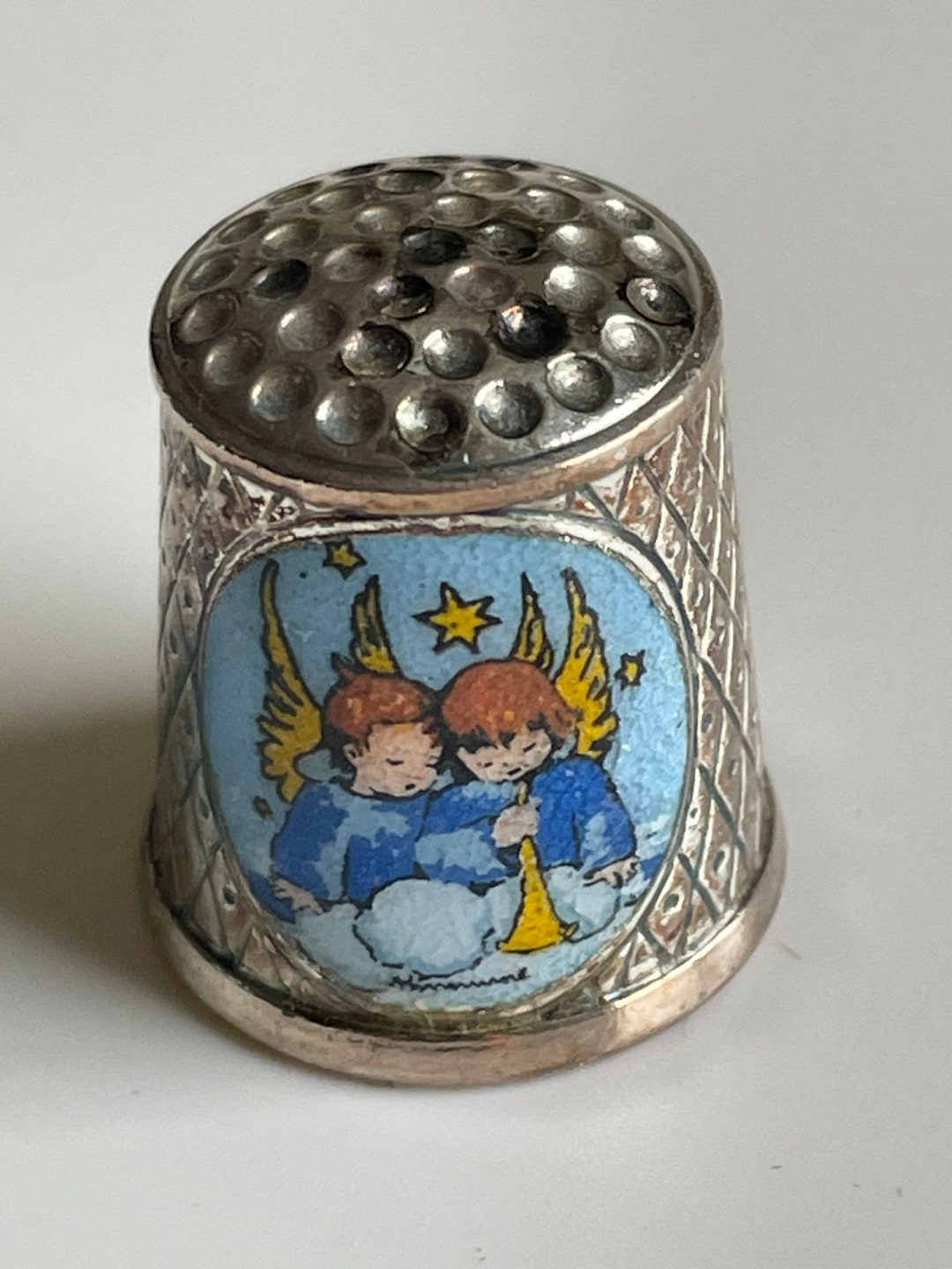 Vintage German Silver Plate Thimble Limited Edition 1984 Christmas by ...