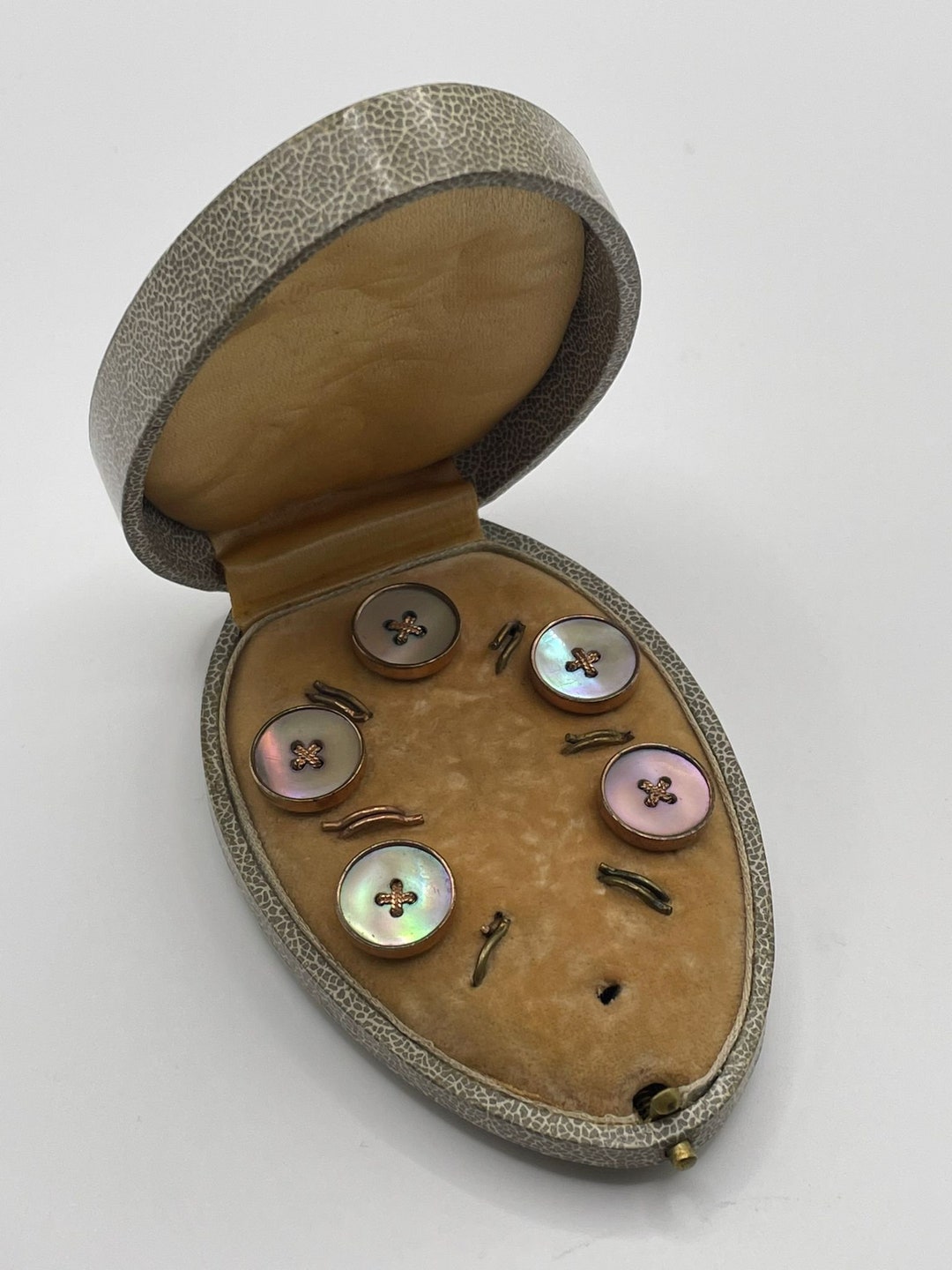 Leather Button Case Including Buttons - Etsy