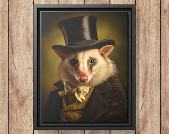 Possum Wall Print, Croissant and French Cafe Poster, Retro Coffee ...