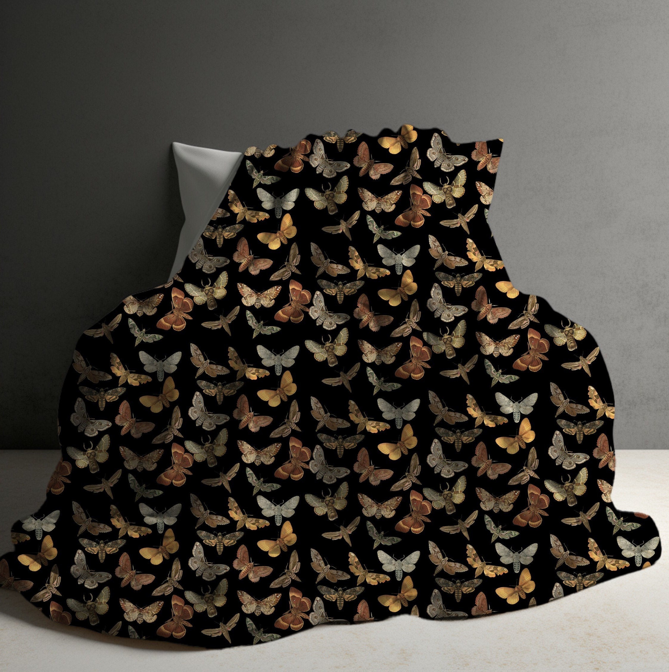Cottagecore Moth Blanket, Cottagecore Blanket, Moth Lover Gift, Insect ...