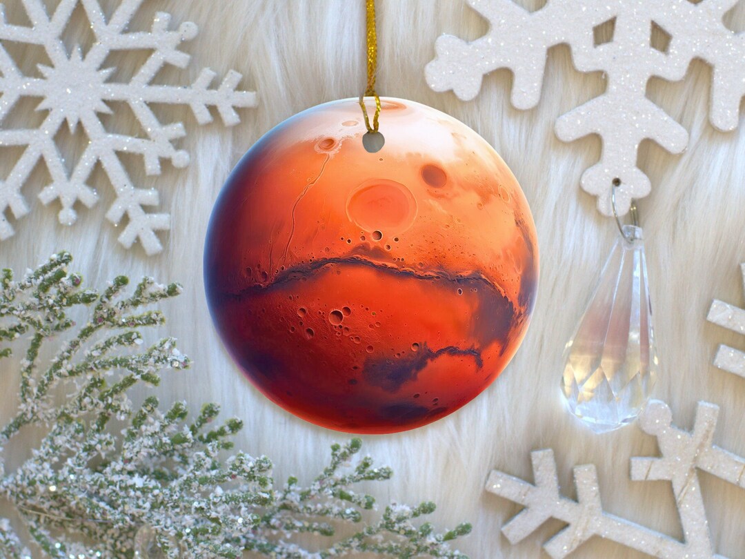 Mars Ornament, Planet Mars Christmas Ornament, Mars Lover Gift, Solar ...