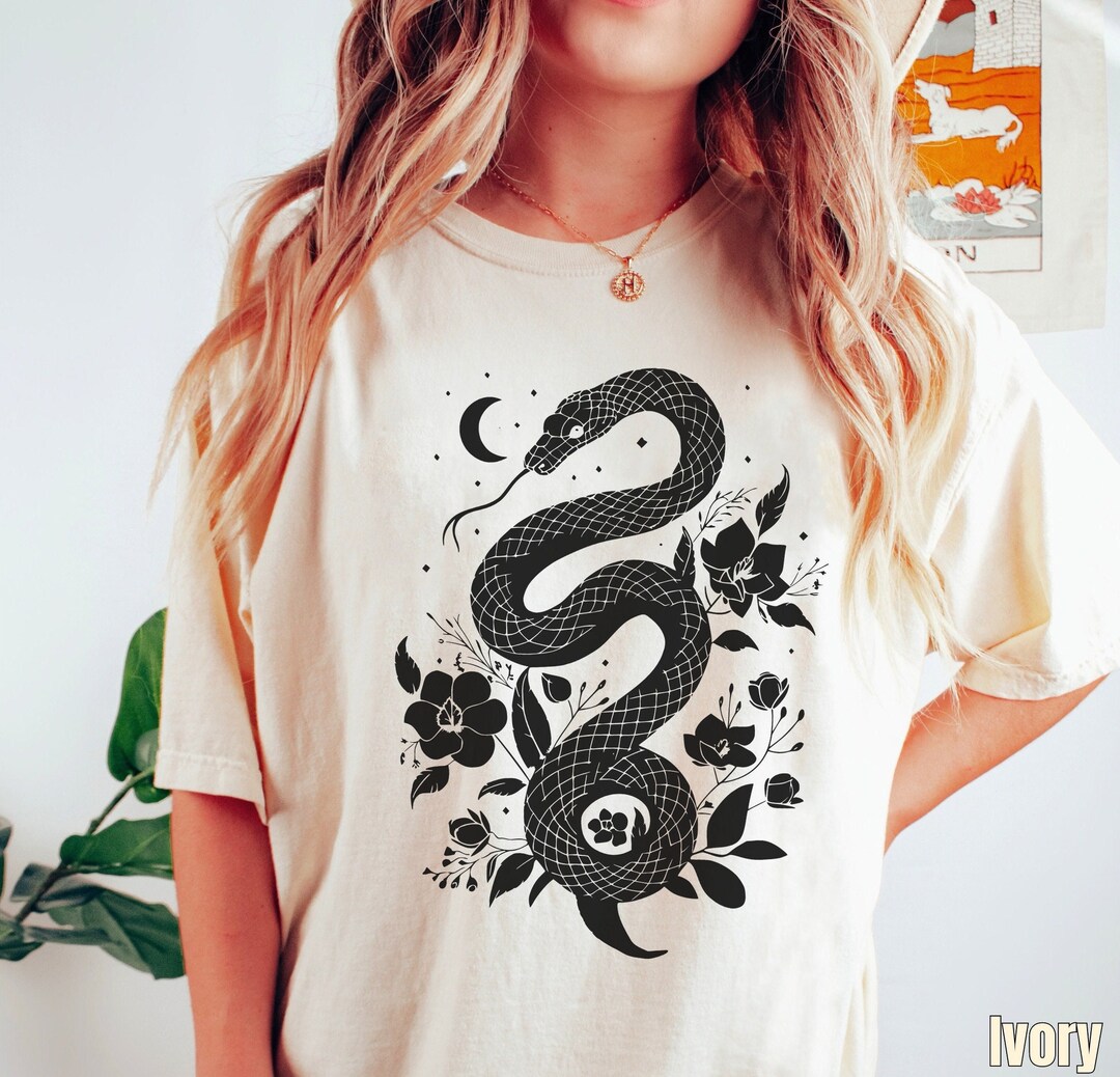 Comfort Colors Snake Shirt, Cottagecore Snake Lover Vintage Shirt ...