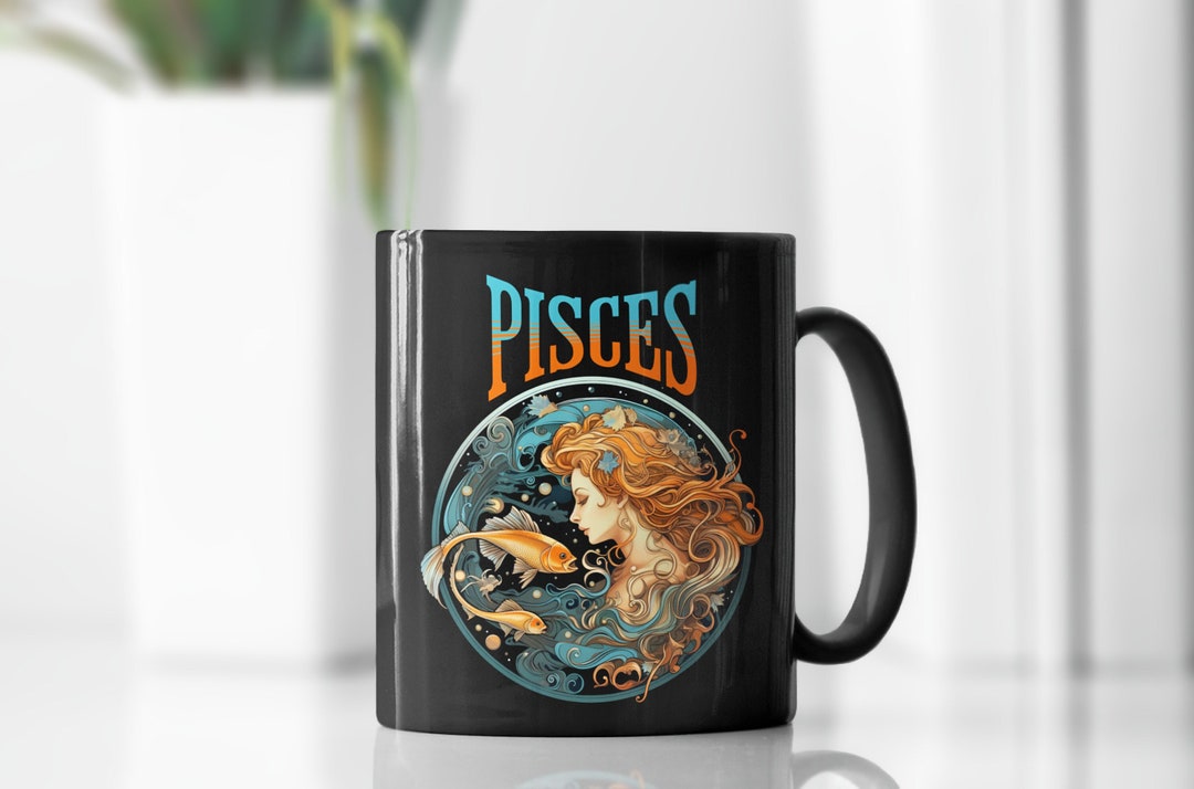 Pisces Mug, Zodiac Sign Coffee Mug, Astrology Birthday Gift, Witchy ...