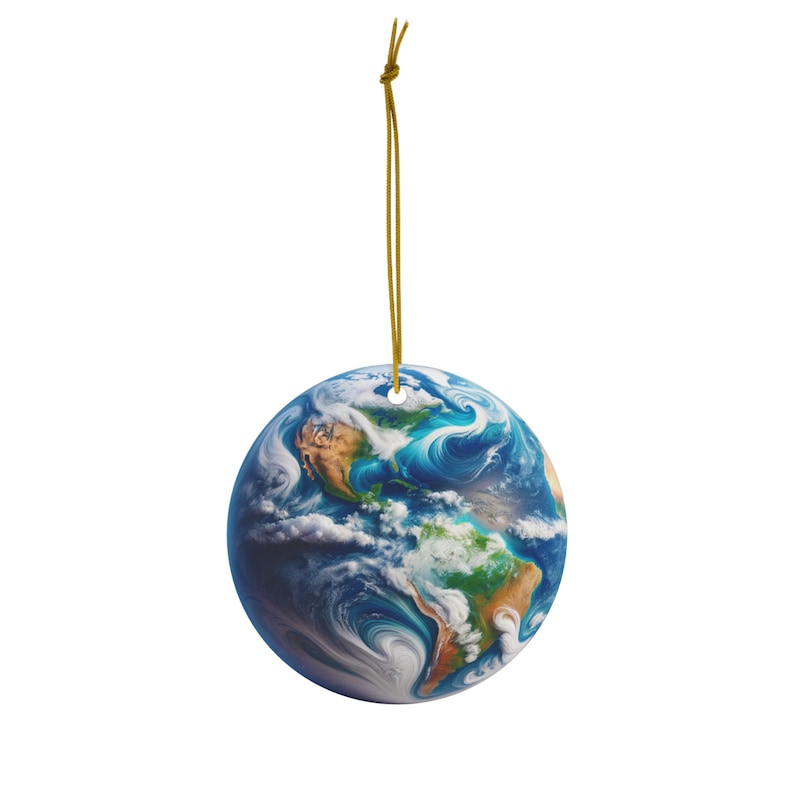 Earth Ornament Planet Earth Christmas Ornament Solar System - Etsy ...