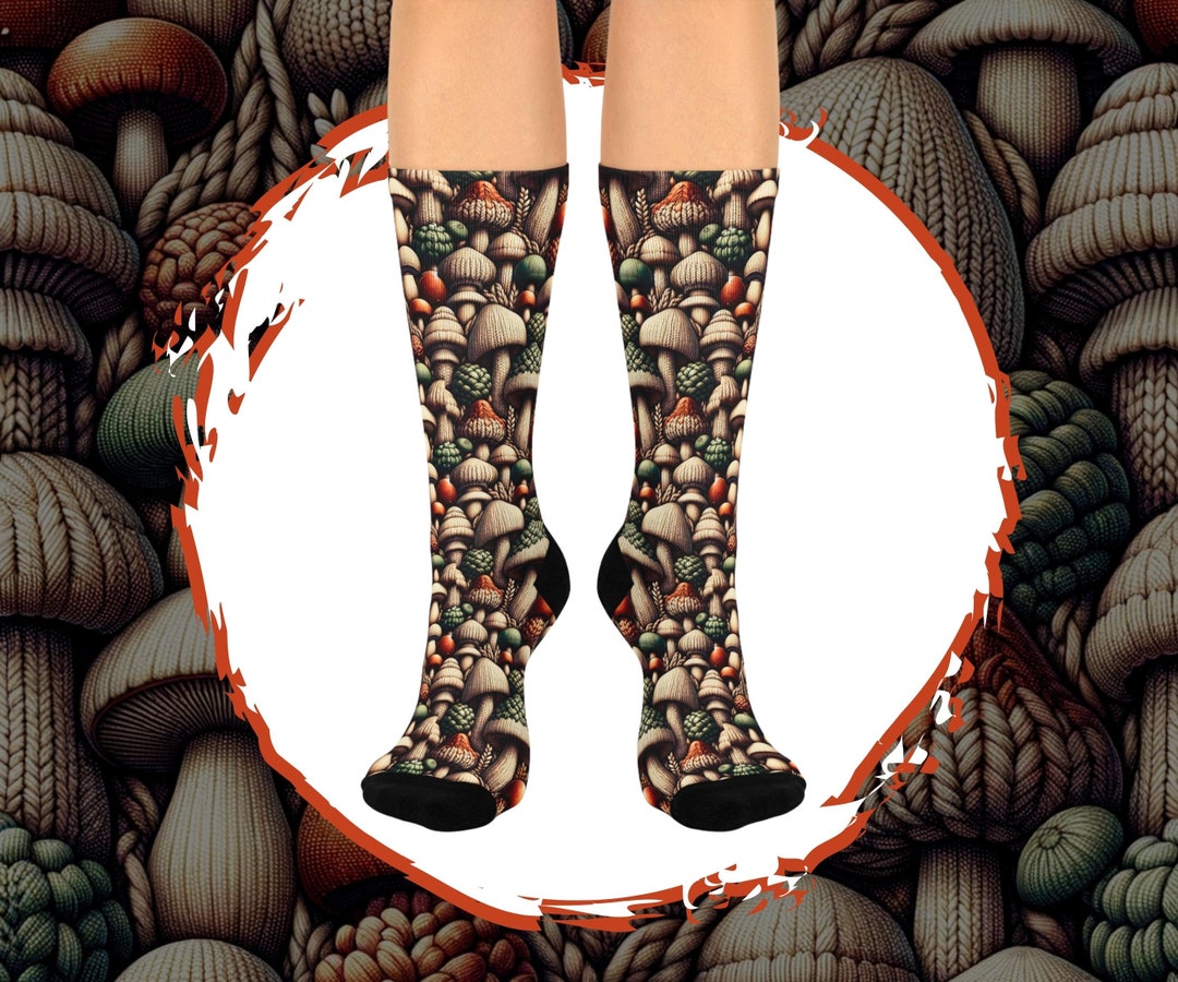 Cottagecore Mushroom Socks, 3D Fall Socks, Mens Socks, Casual Socks ...