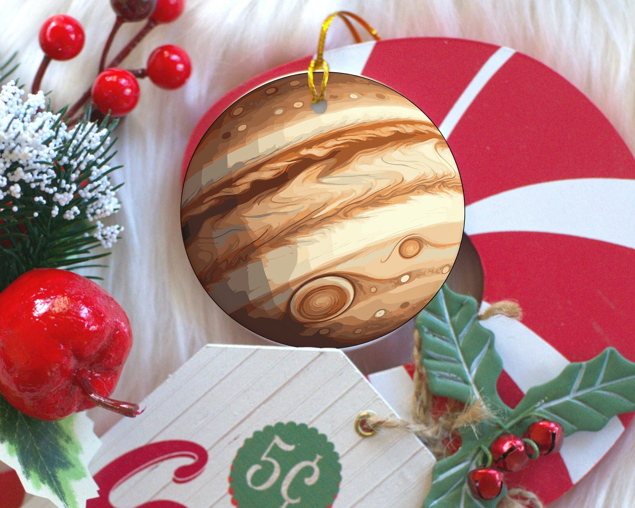 Jupiter Ornament, Planet Jupiter Christmas Ornament, Solar System ...