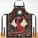 Floral Dragon Apron, Gift for Dragon Lover, Fantasy Cooking Artist ...