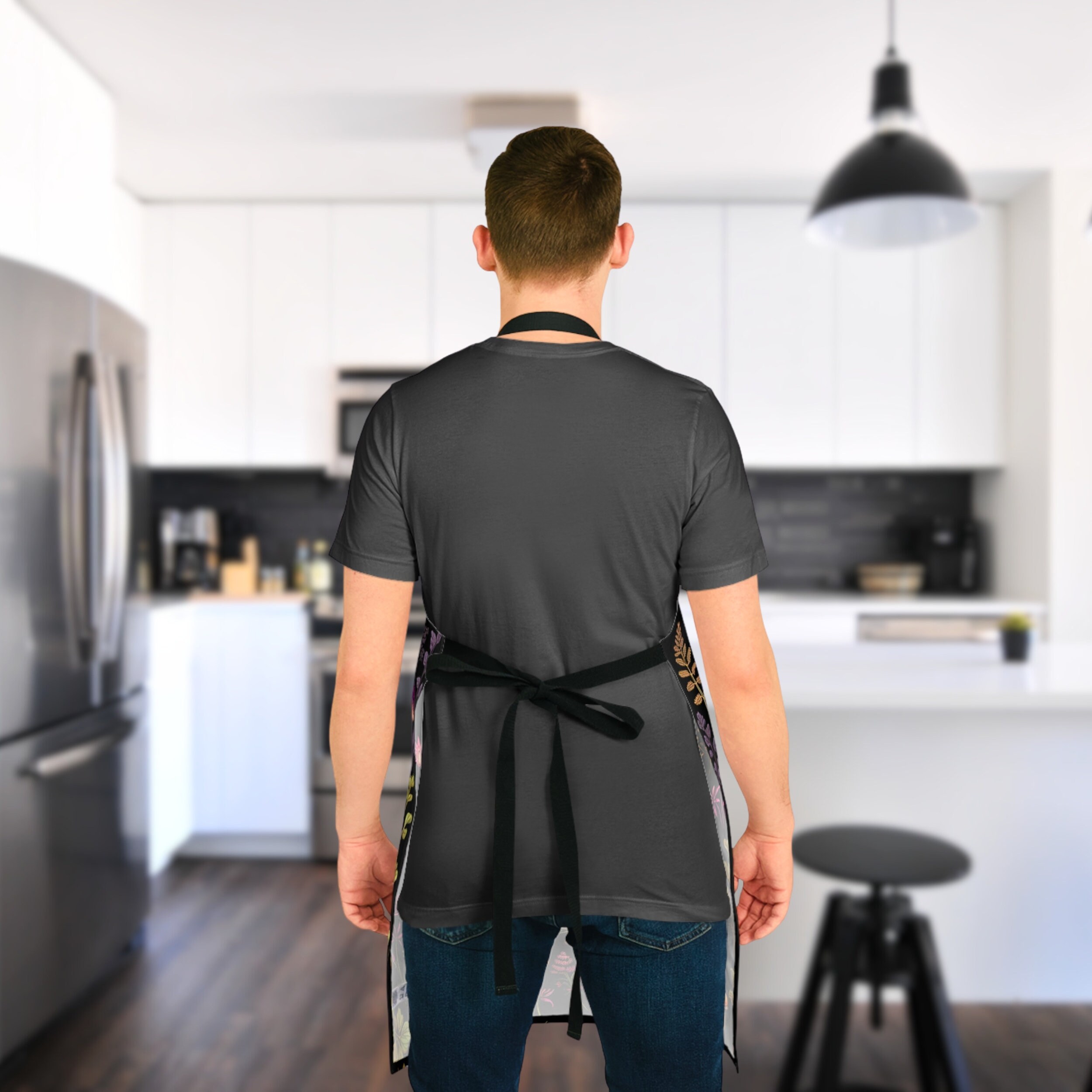 Cottagecore Mushroom Apron, Moon Phases Floral Apron, Mushroom Plants ...