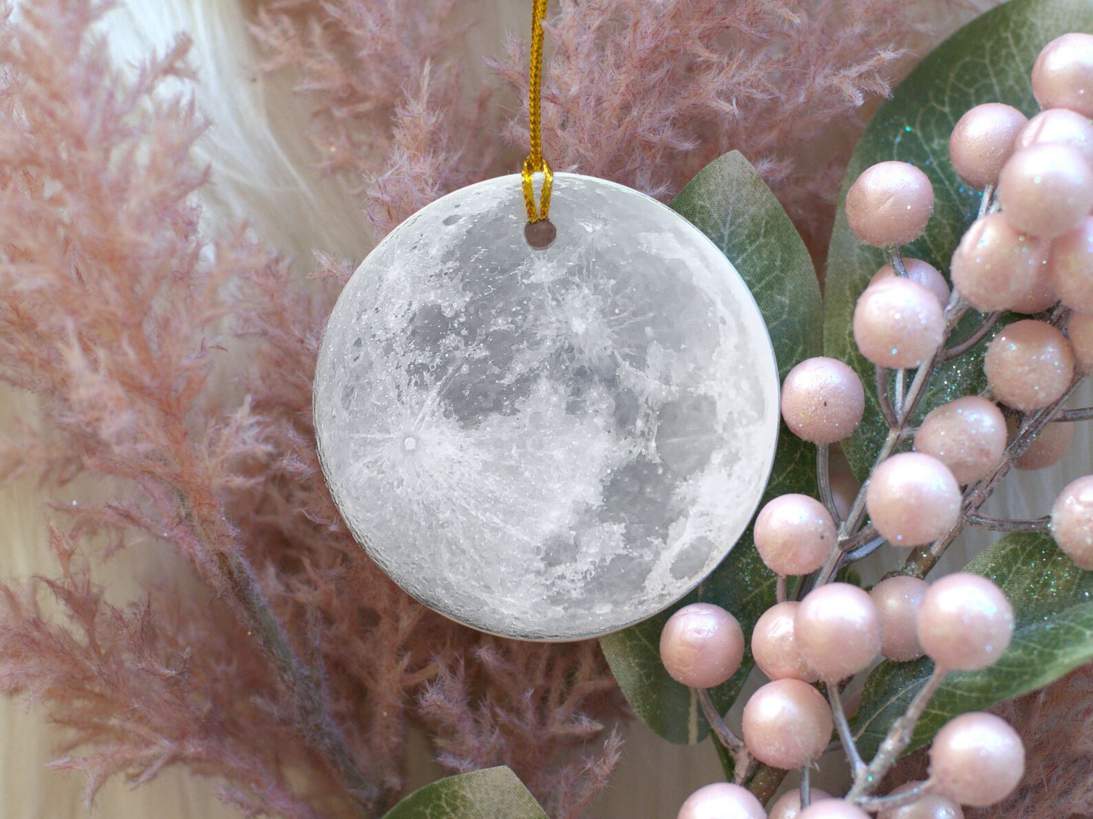 Moon Ornament, Full Moon Christmas Ornament, Moon Lover Gift, Moon ...