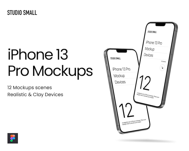 IPhone 13 Pro Mockups, Figma Template, UI Design, Simple Mockups, App ...