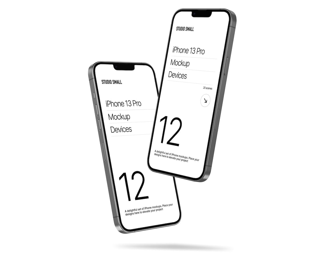 IPhone 13 Pro Mockups, Figma Template, UI Design, Simple Mockups, App ...