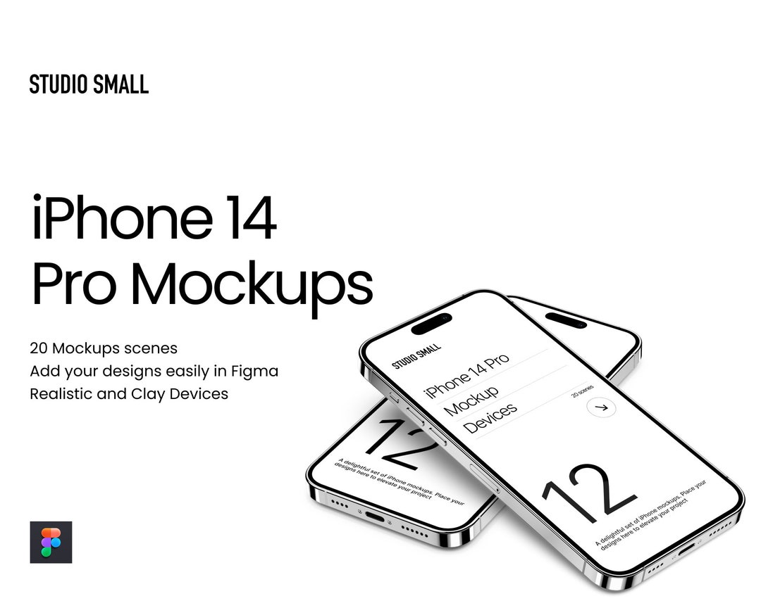 IPhone 14 Pro Mockups, Figma Template, UI Design, Mobile Mockups ...