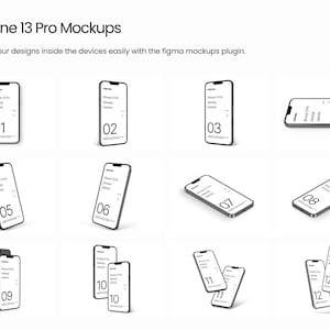 IPhone 13 Pro Mockups, Figma Template, UI Design, Simple Mockups, App ...