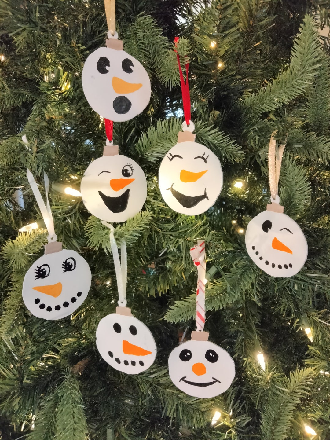 Metal Snowman Ornaments - Etsy