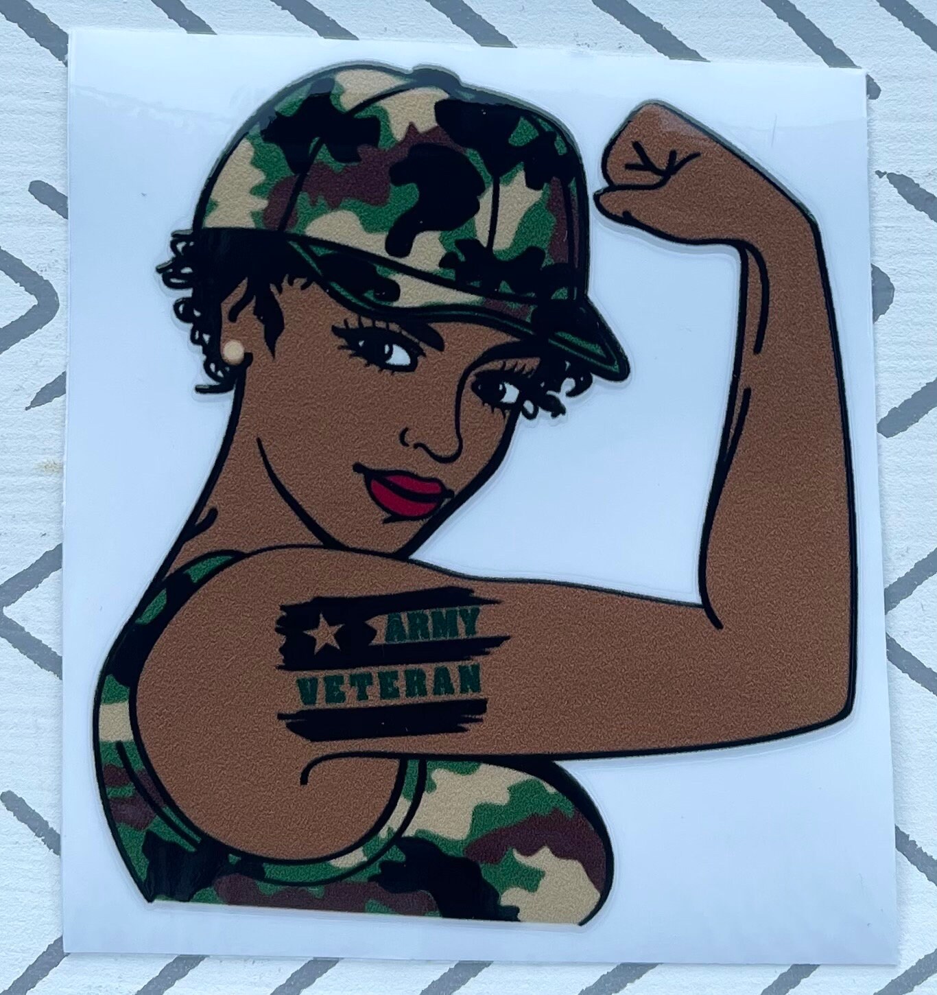 Female Veteran Sticker Celebrating Her Strength and Service - Etsy