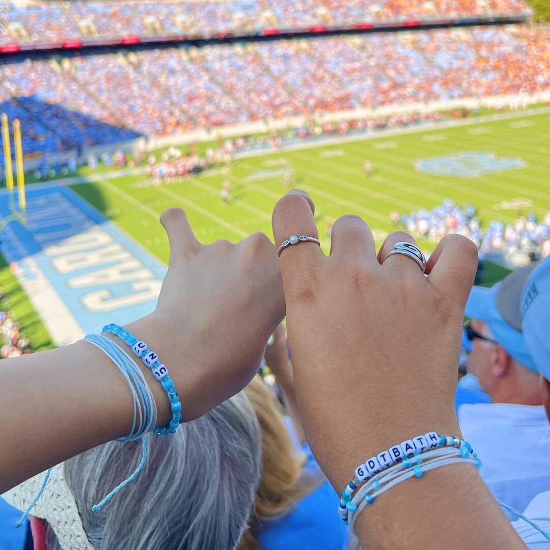 UNC Carolina Blue Wax Cord Bracelet - Etsy