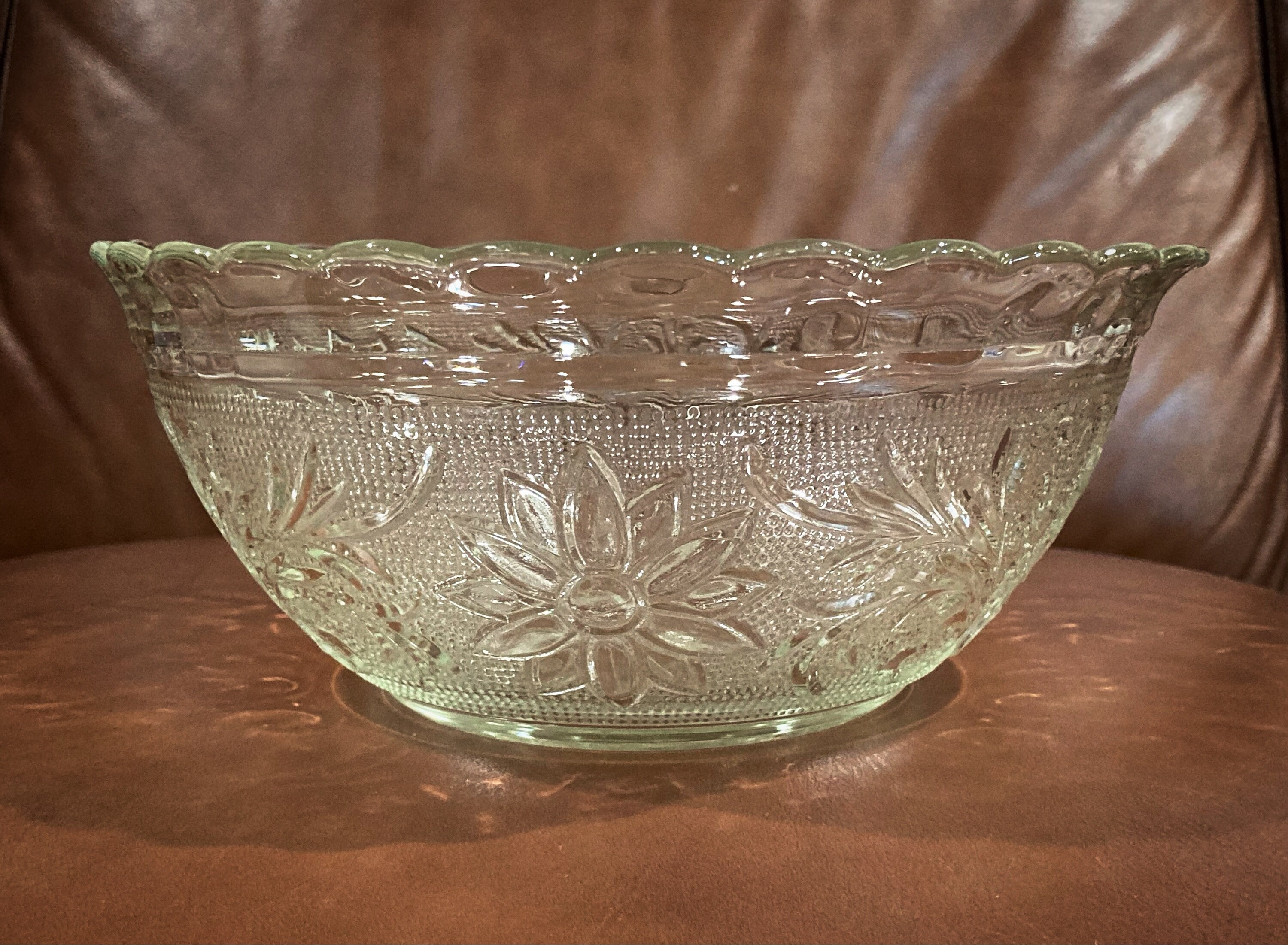 Vintage Anchor Hocking Sandwich Pattern Glass Bowls - Etsy