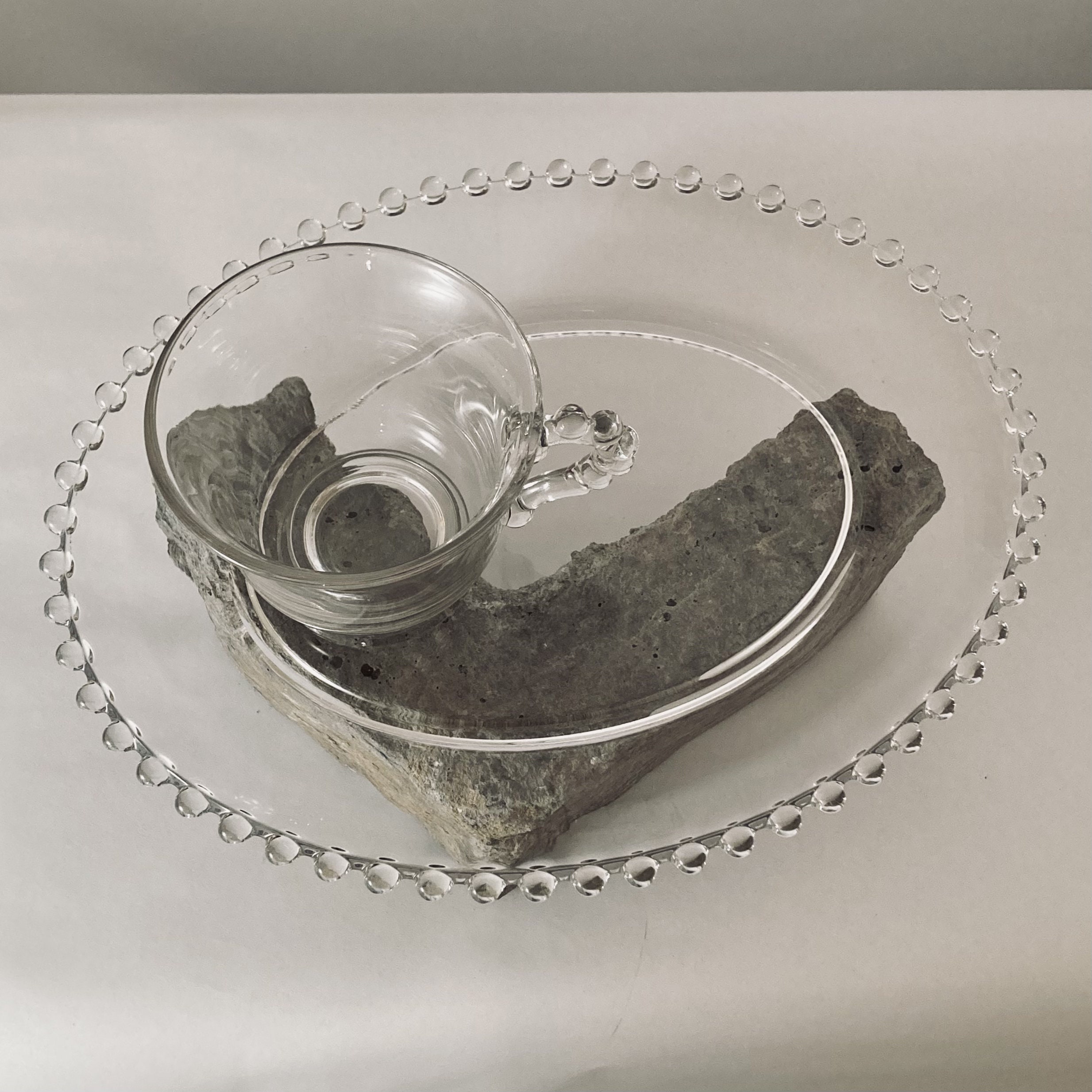 Vintage Imperial Candlewick Footed Cup and Oval Plate Snack Set - Etsy