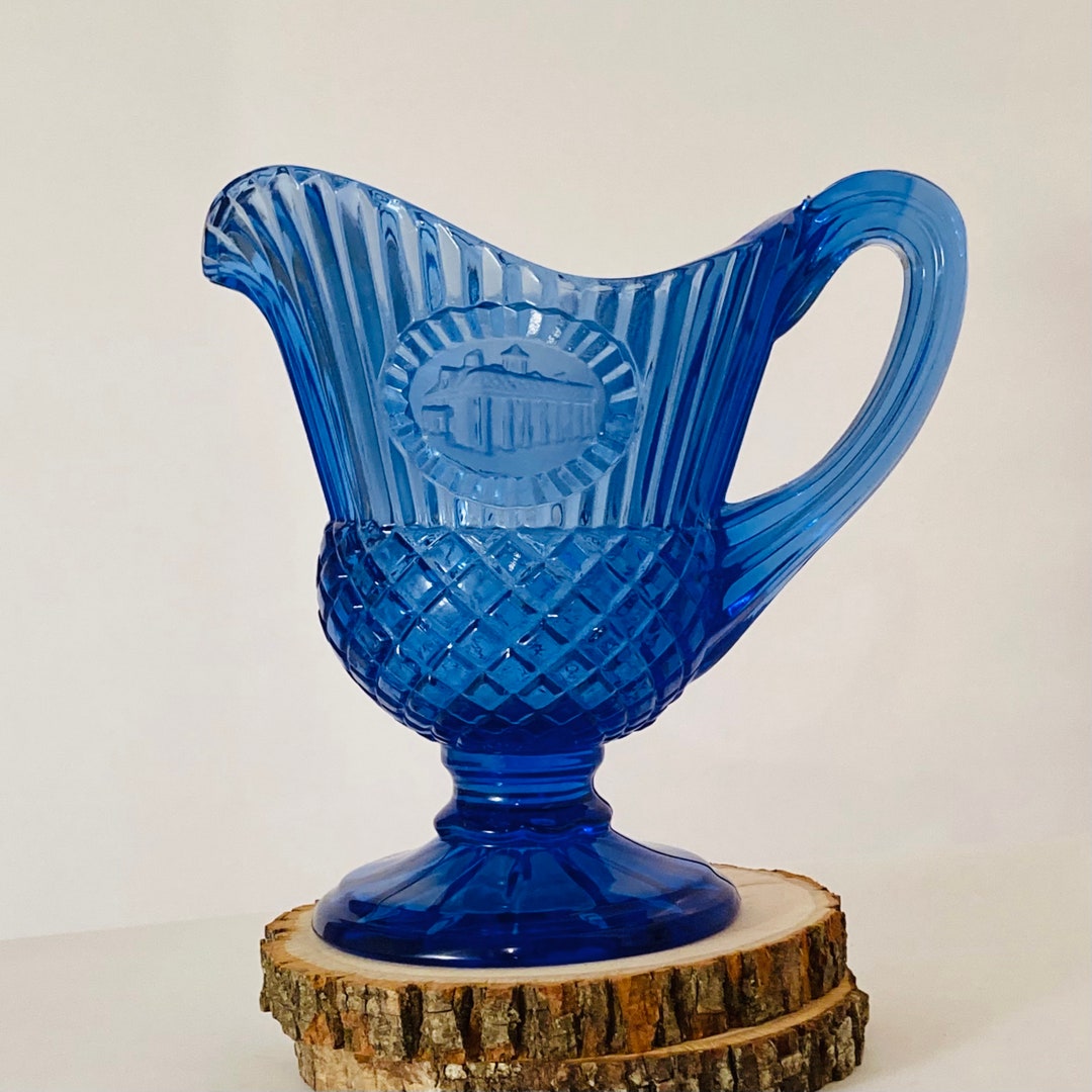 Vintage Avon Fostoria Cobalt Blue Glass Pitcher - Etsy Vintage Avon Fostoria Cobalt Blue Glass Pitcher - Etsy