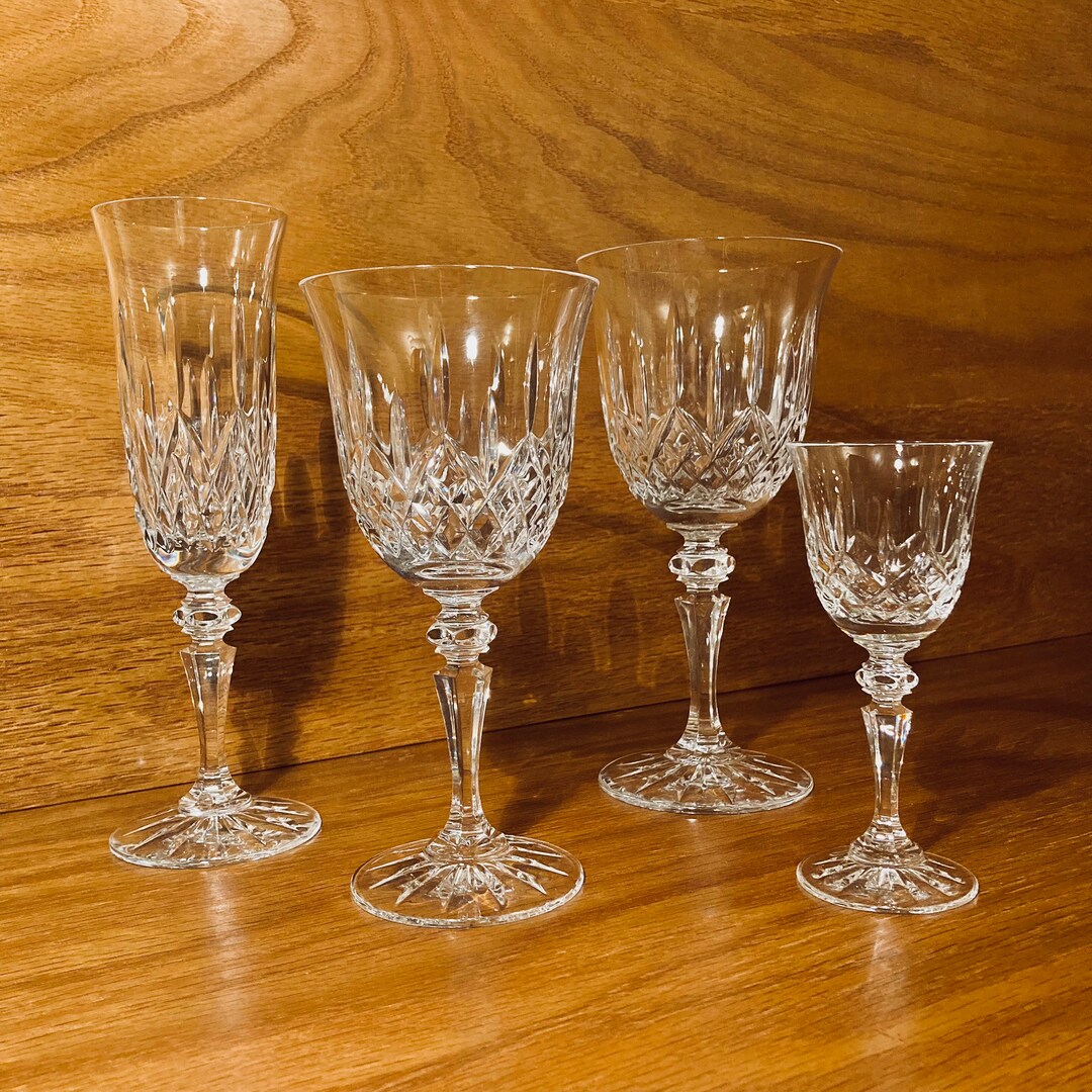 Vintage Galway Crystal Glasses / "longford" Pattern / Water Goblet, Red ...