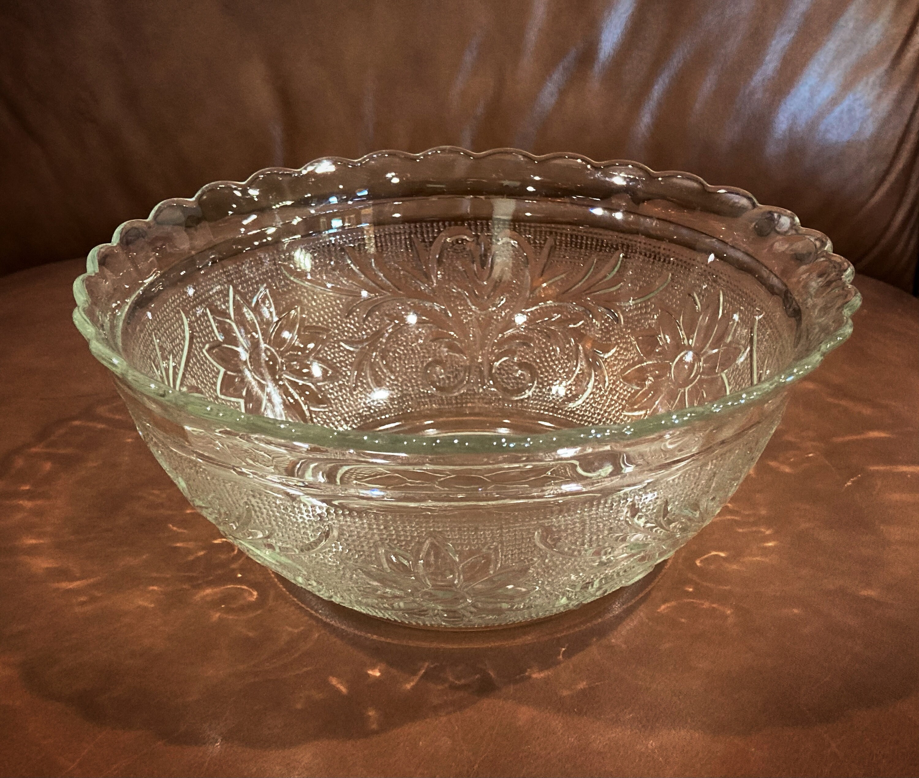Vintage Anchor Hocking Sandwich Pattern Glass Bowls - Etsy